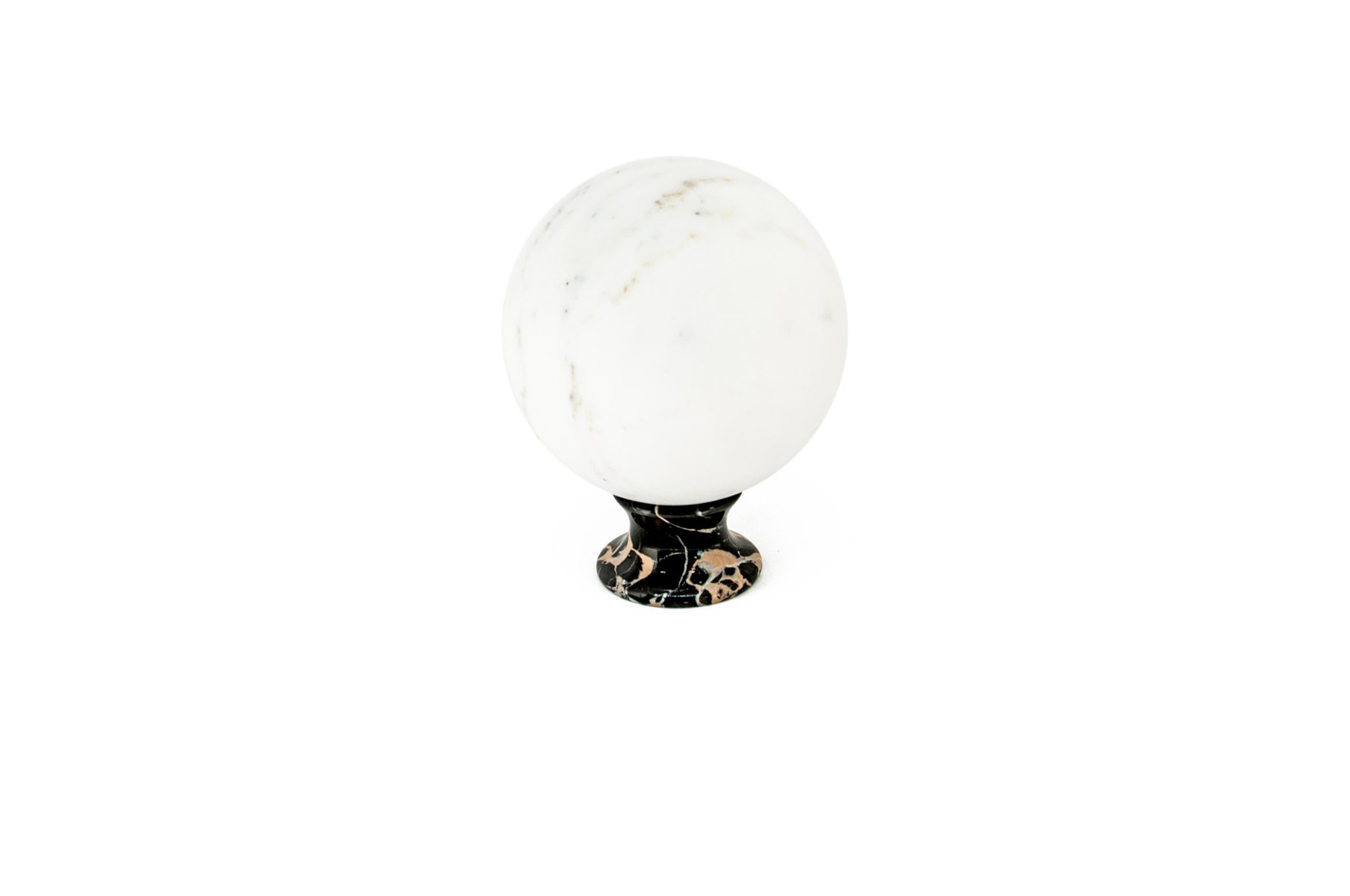 Medium Sphere Shaped Paper Weight in White Marble for sale at Pamono