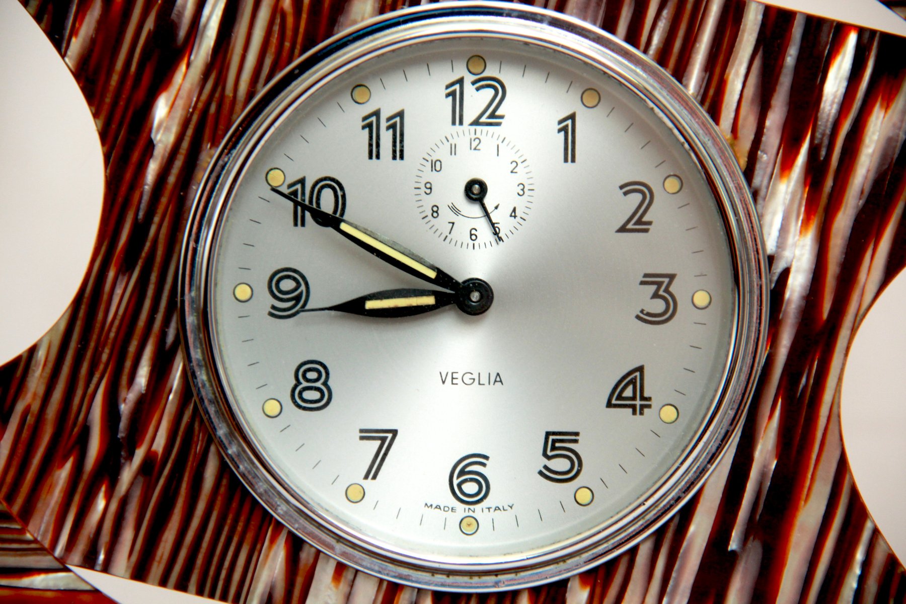 Mid-Century Desdet Table Clock from Veglia, Italy, 1960s for sale at Pamono