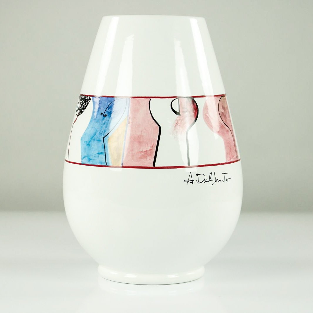 Vintage Marcuzzo Ceramic Vase by Alfredo Dal Santo Este, Italy, 1980s ...