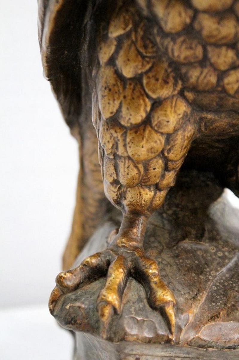 P. Balestra, Raptor on Rock, Early 20th-Century, Plaster for sale at Pamono