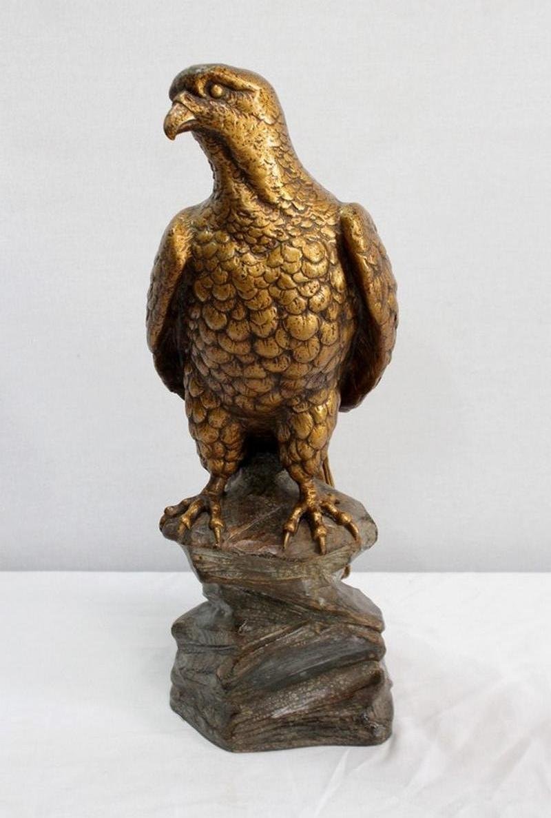 P. Balestra, Raptor on Rock, Early 20th-Century, Plaster for sale at Pamono