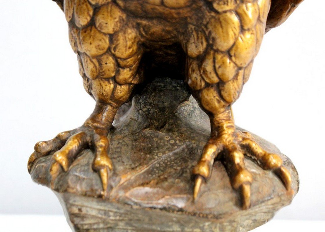 P. Balestra, Raptor on Rock, Early 20th-Century, Plaster for sale at Pamono