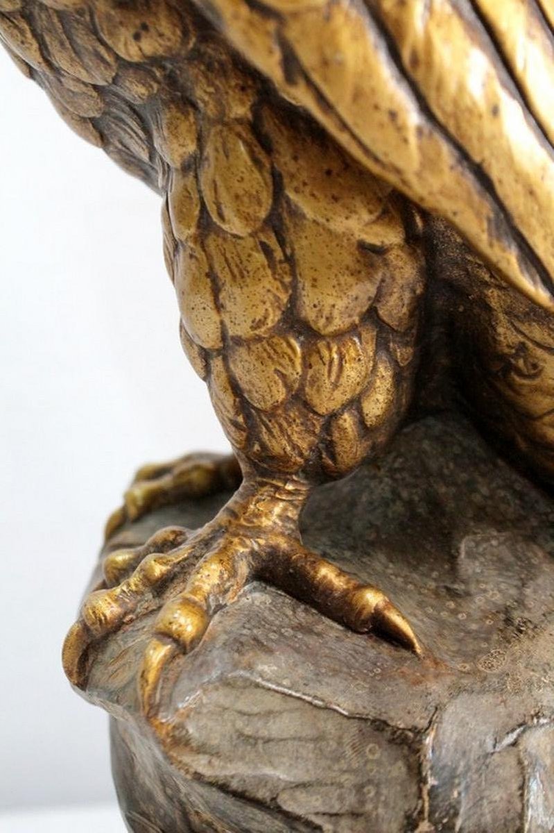 P. Balestra, Raptor on Rock, Early 20th-Century, Plaster for sale at Pamono