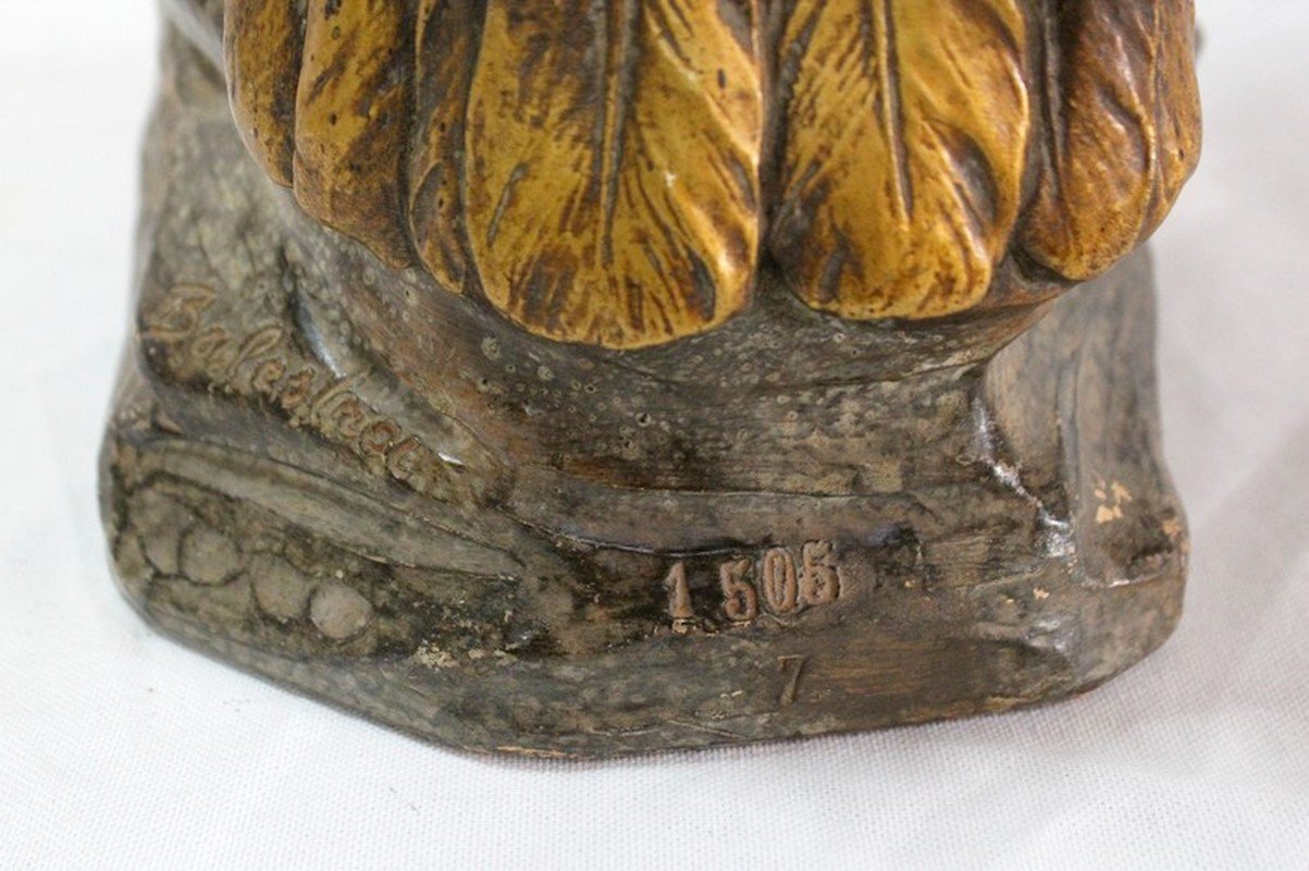 P. Balestra, Raptor on Rock, Early 20th-Century, Plaster for sale at Pamono