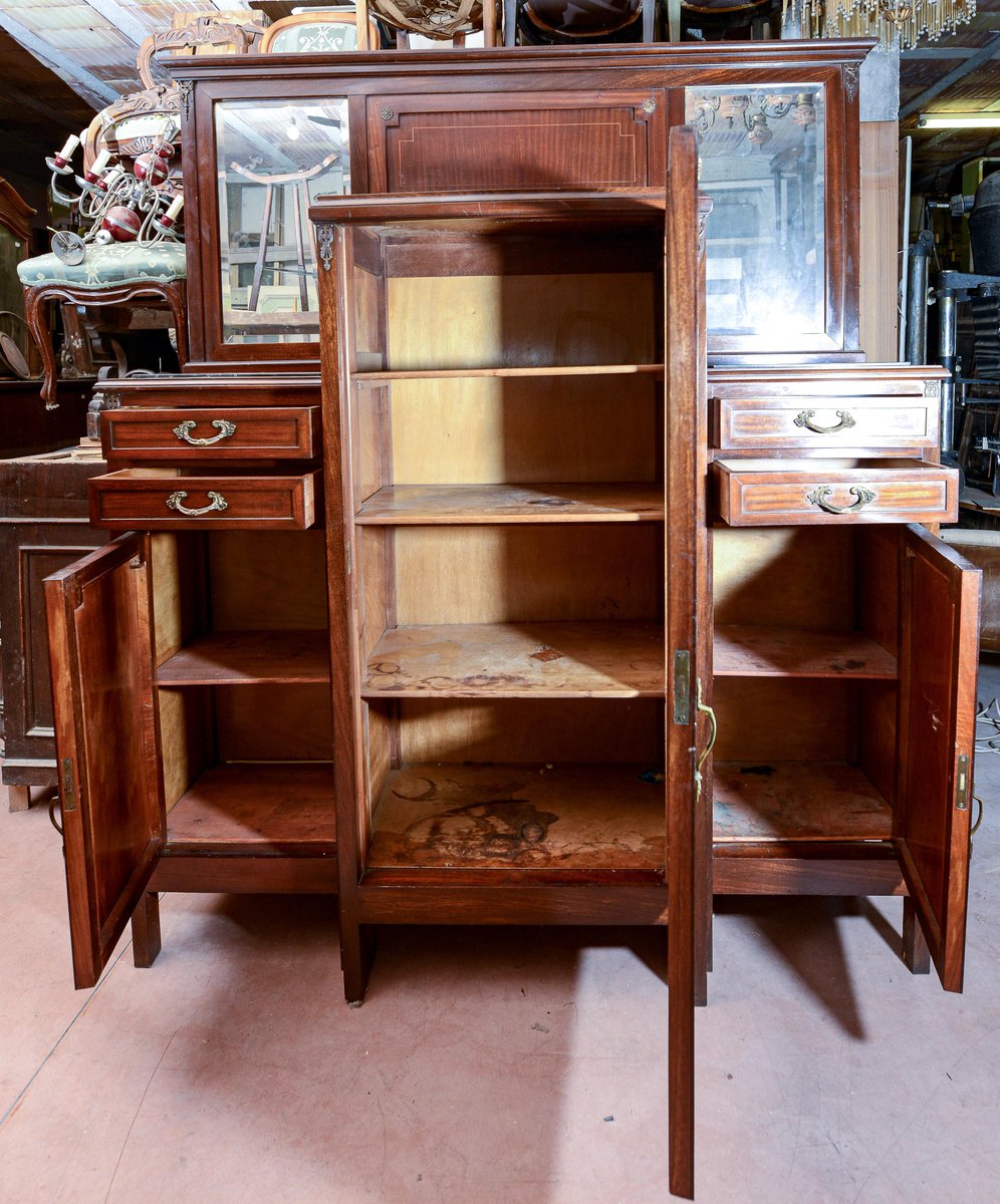 Vintage Liberty Sideboard & Central Showcase with Black Marble Embedded ...