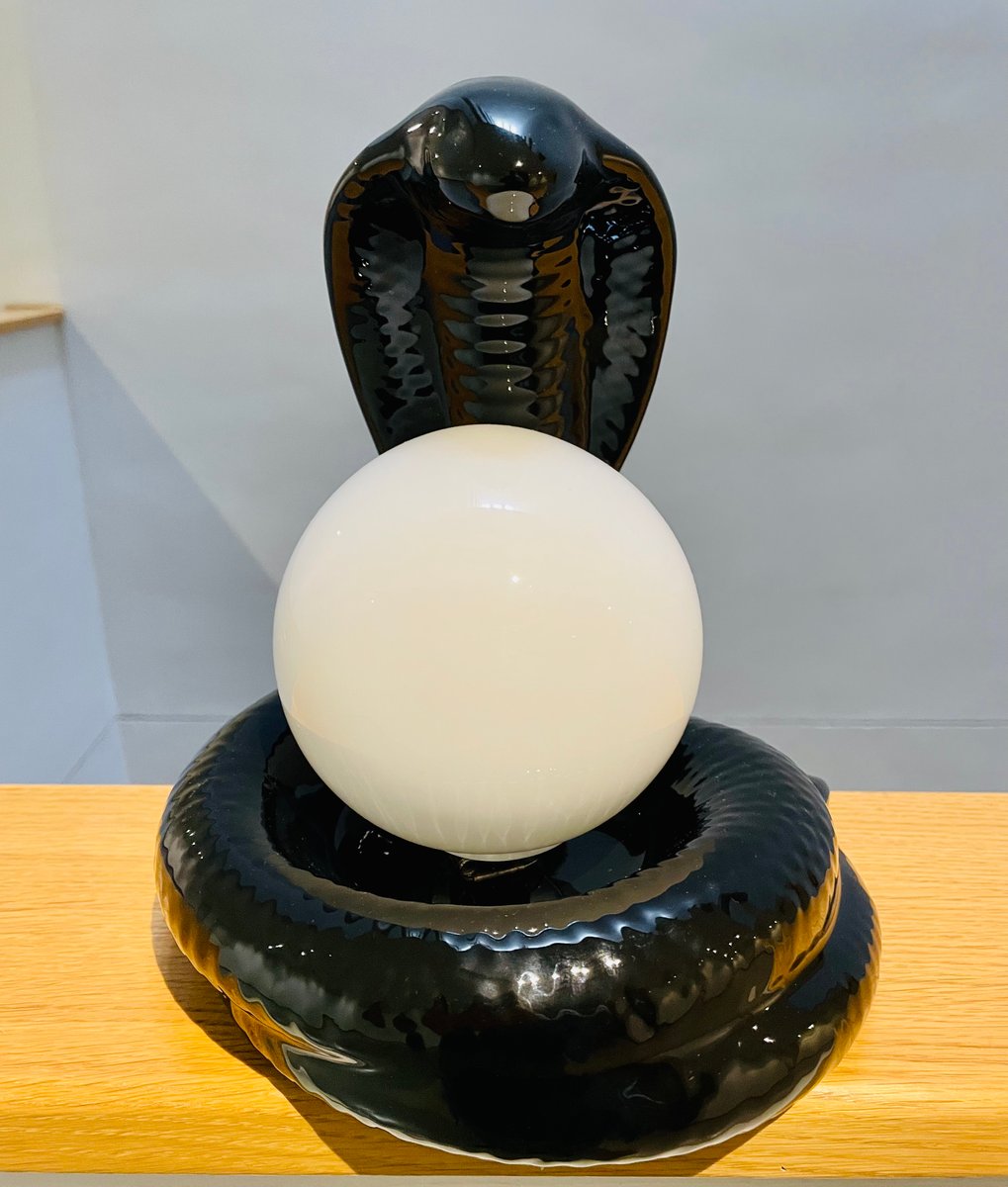 Italian Snake Cobra Lamp by Avobin, 1970s for sale at Pamono