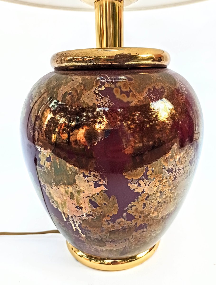 Iridescent Golden Lamp for sale at Pamono