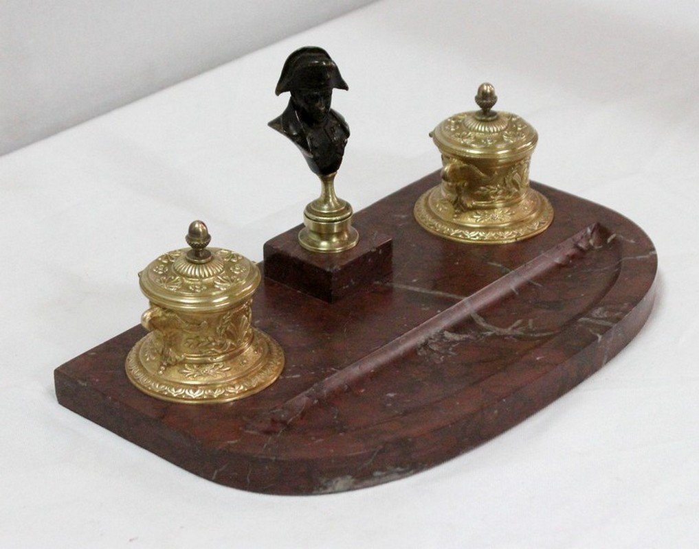 Napoleon III Doppel-Tintenfass bei Pamono kaufen