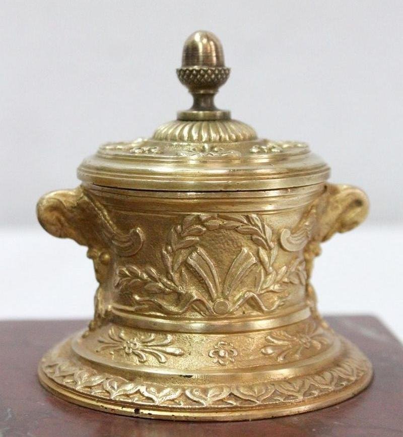 Napoleon III Double Inkwell for sale at Pamono
