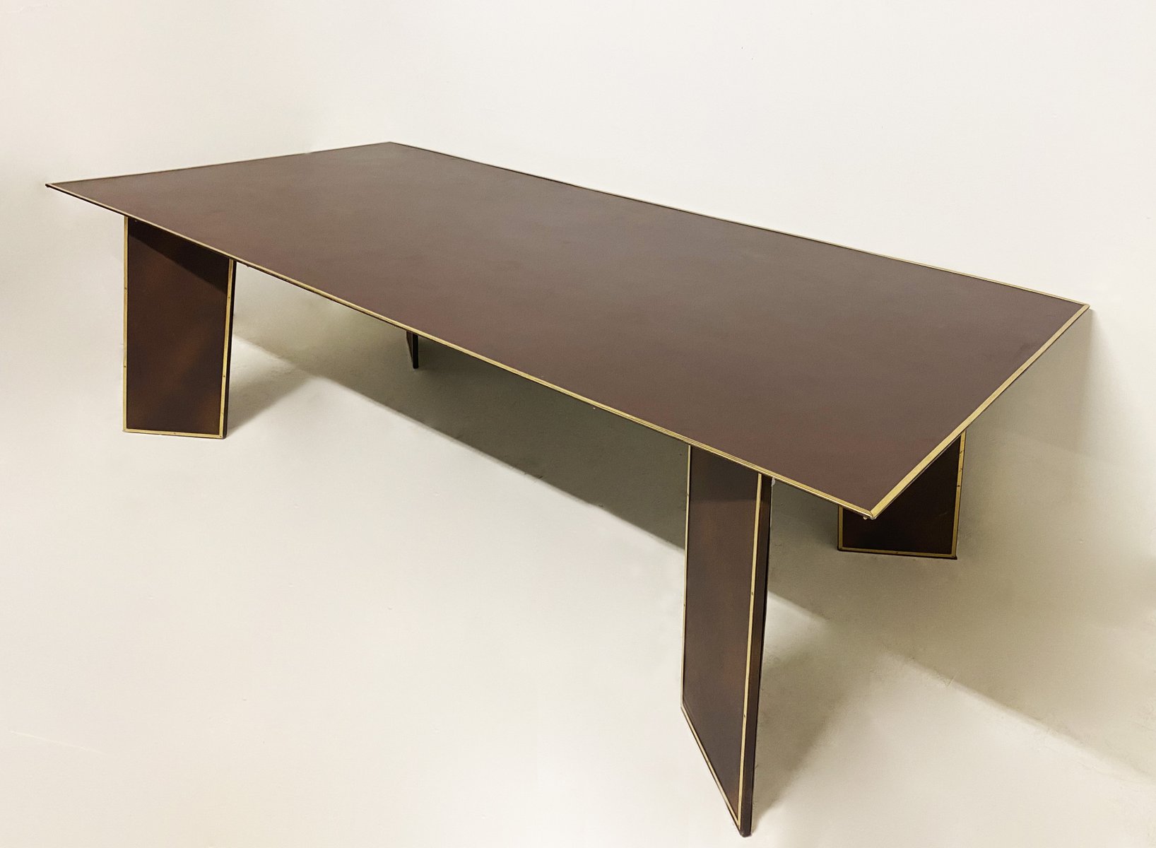 Modernist Dining Table in Corten for sale at Pamono