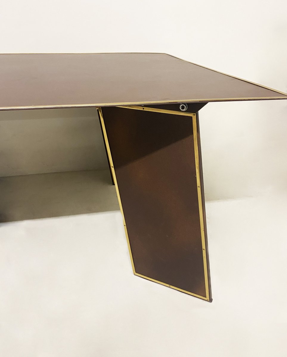 Modernist Dining Table in Corten for sale at Pamono