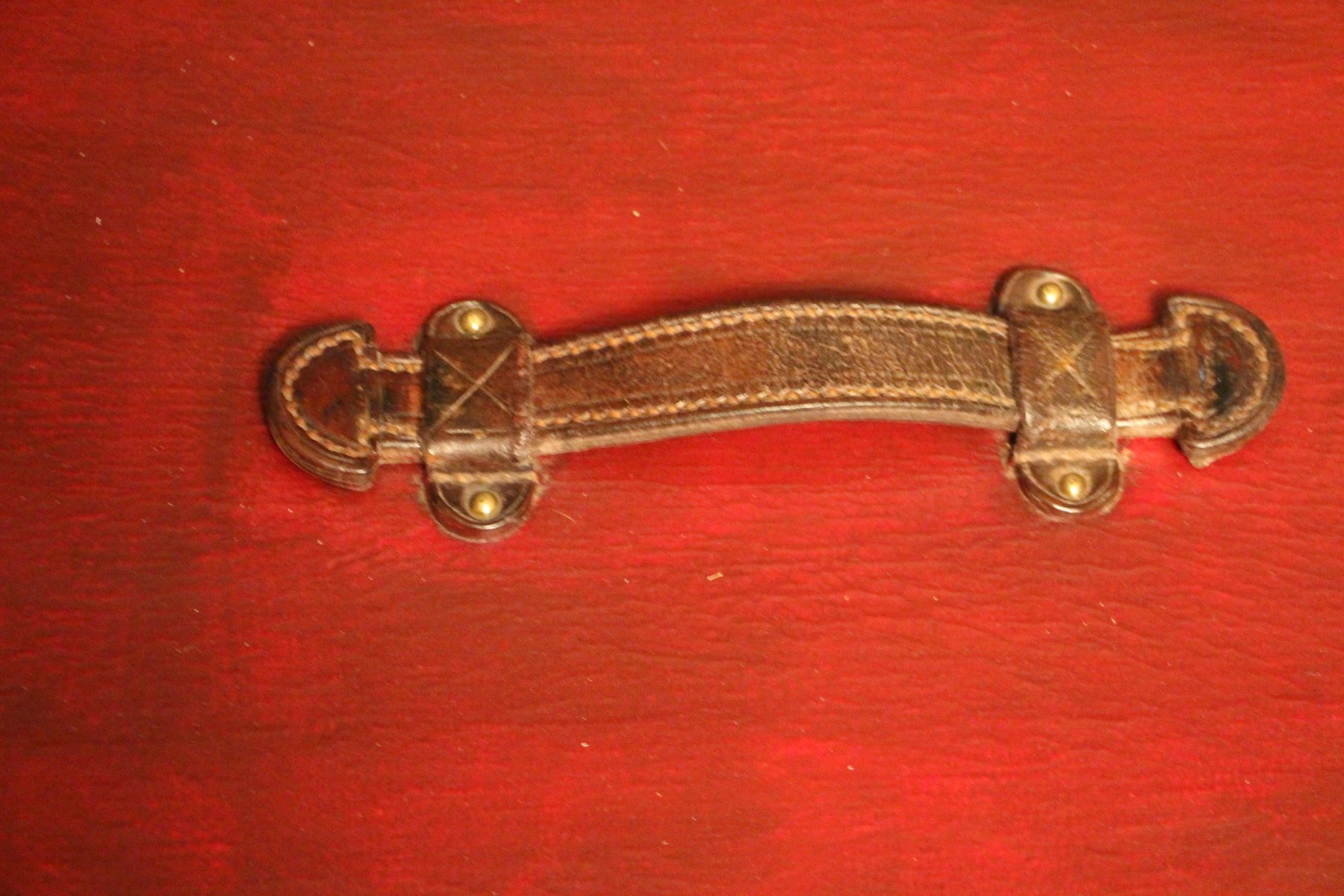 Red Goyard Steamer Trunk from Hermes for sale at Pamono