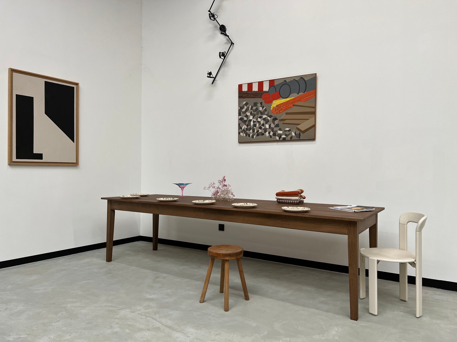 Large Solid Ash Farm Table for sale at Pamono