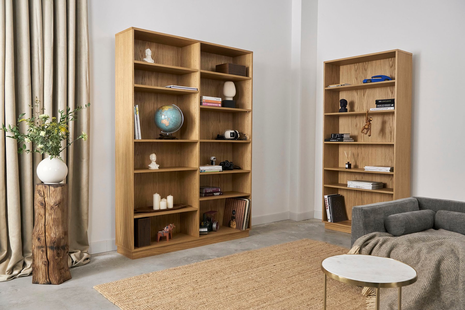 Scandinavian Oak Bookcase for sale at Pamono