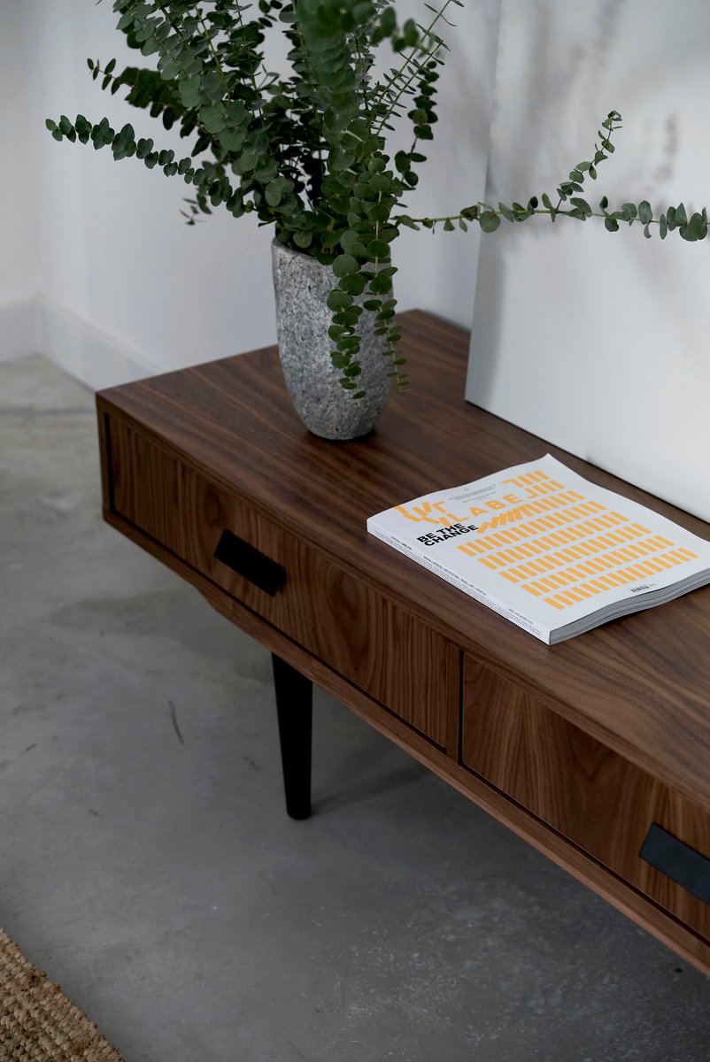 Scandinavian Walnut Lowboard for sale at Pamono