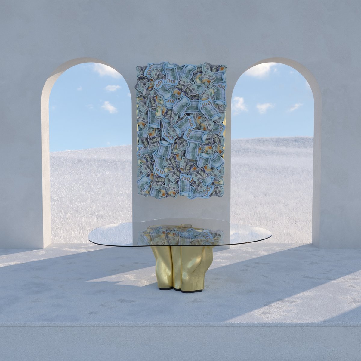 Money Dining Table by Fabio Arcaini and Paul Rousso for Behspoke for ...