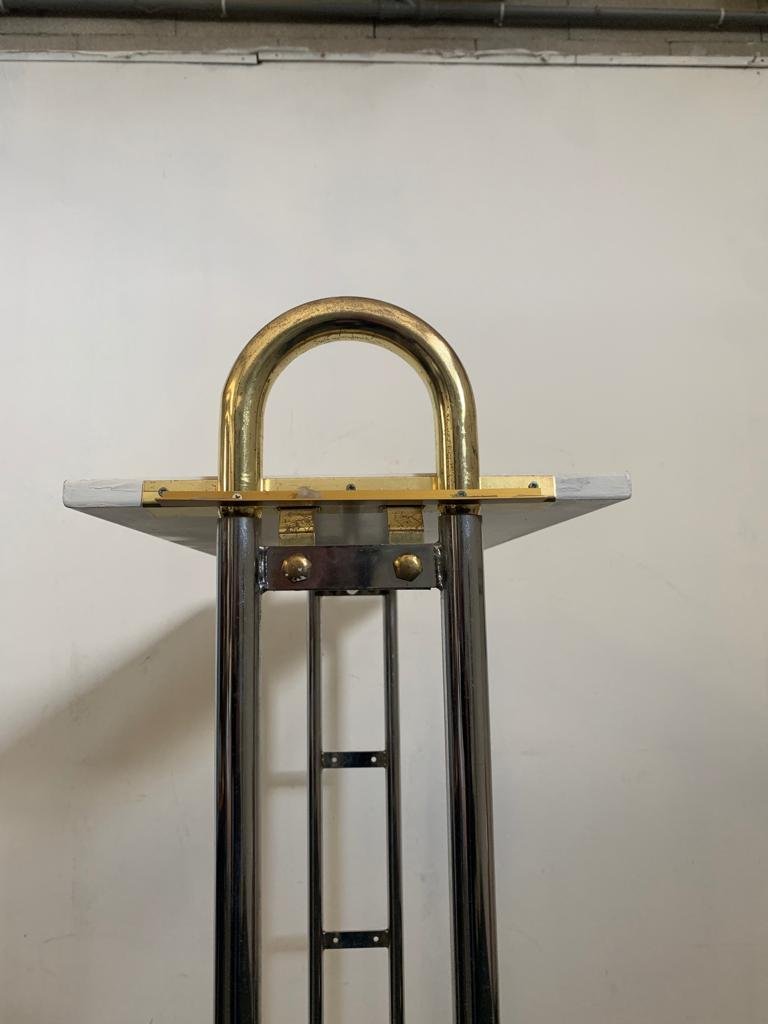 Steel and Brass Wardrobe Stand, 1970 for sale at Pamono