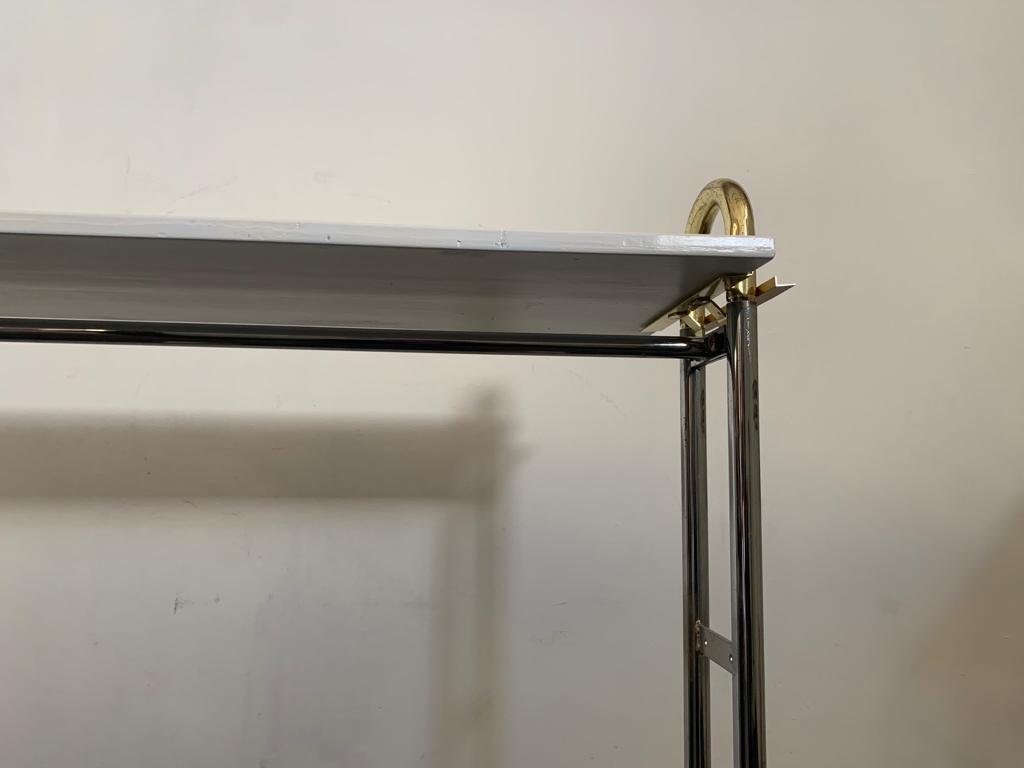 Steel and Brass Wardrobe Stand, 1970 for sale at Pamono