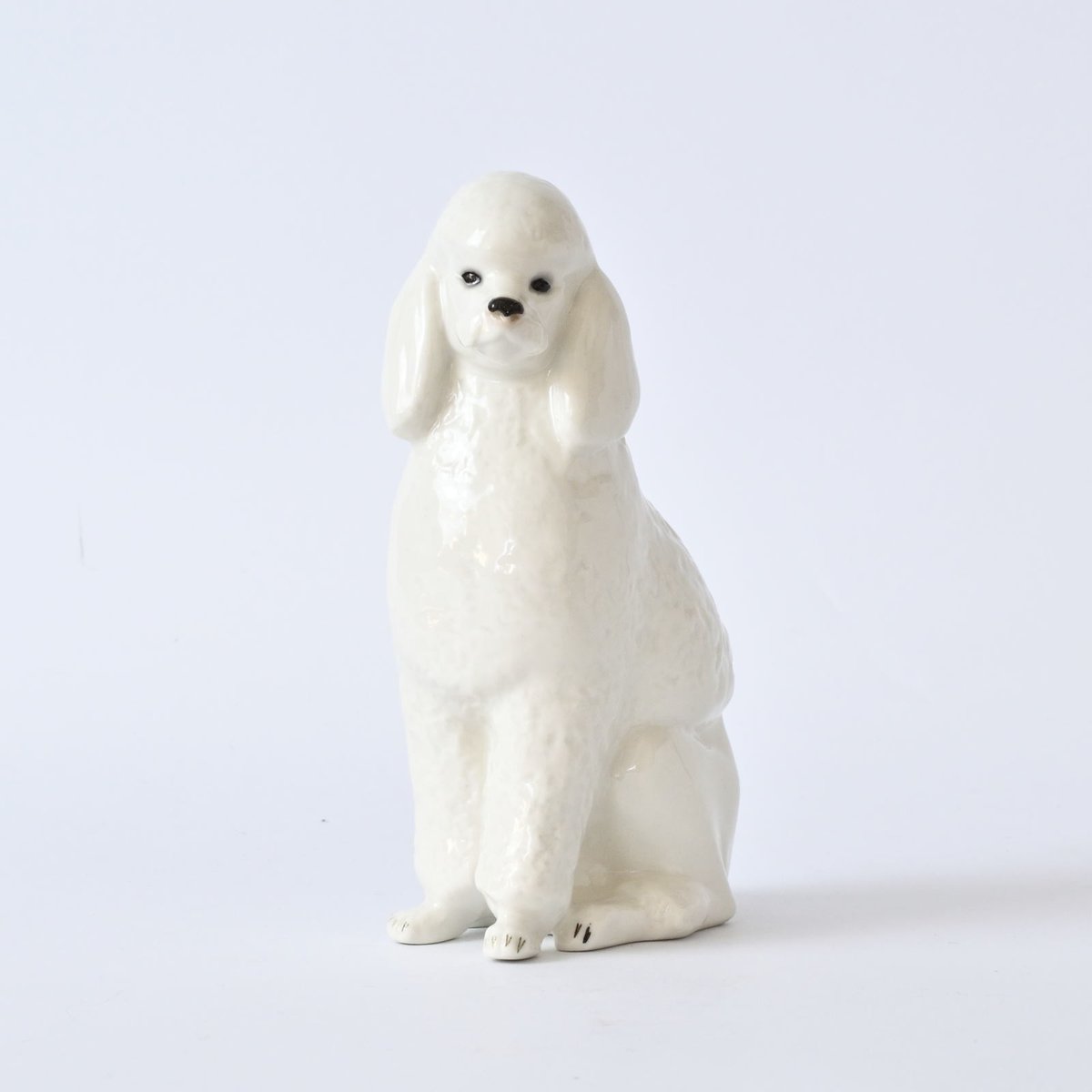 Russian Porcelain Poodle Figurine from Lomonosov, 1960s for sale at Pamono