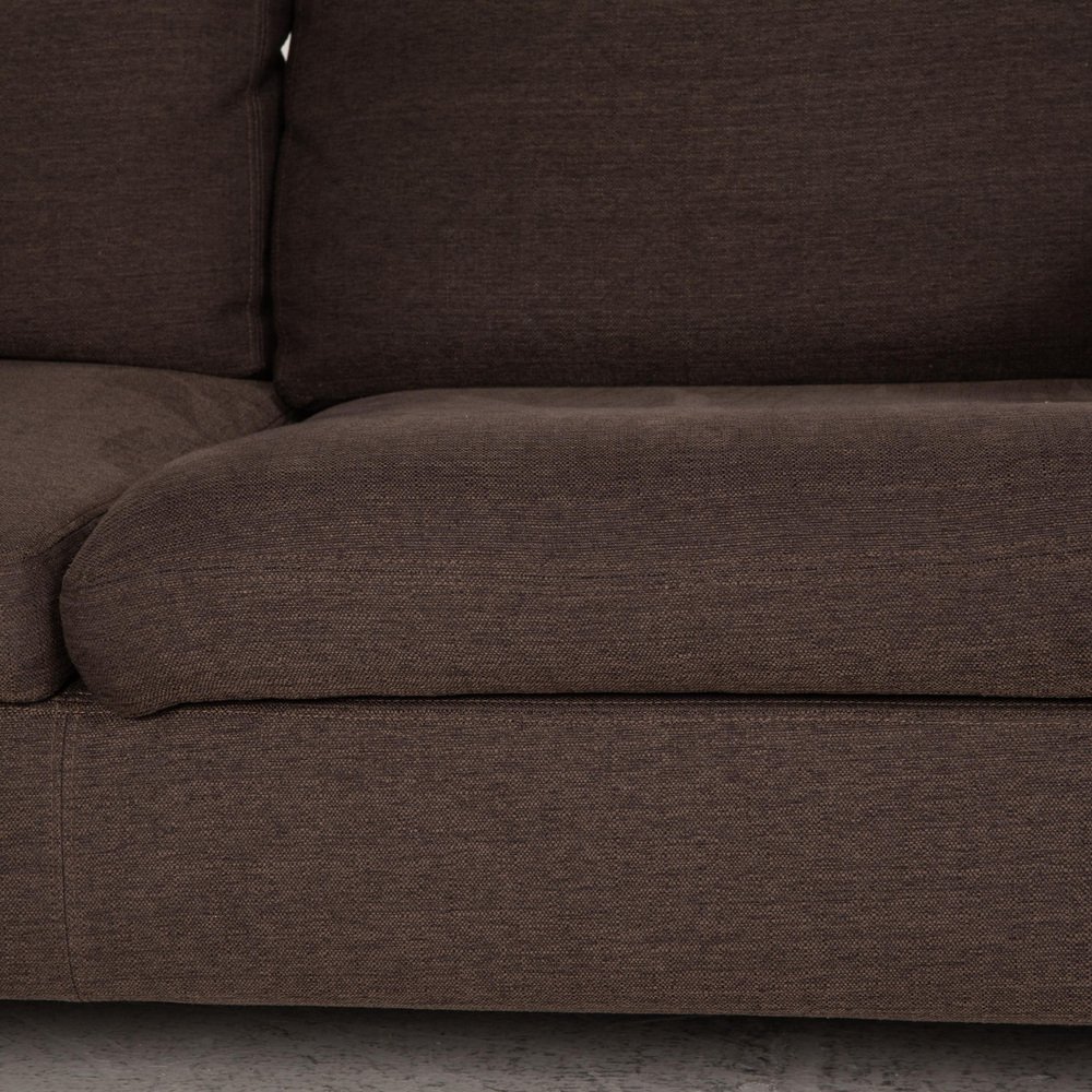Gray Brown Fabric Who's Perfect Luca Corner Sofa for sale at Pamono