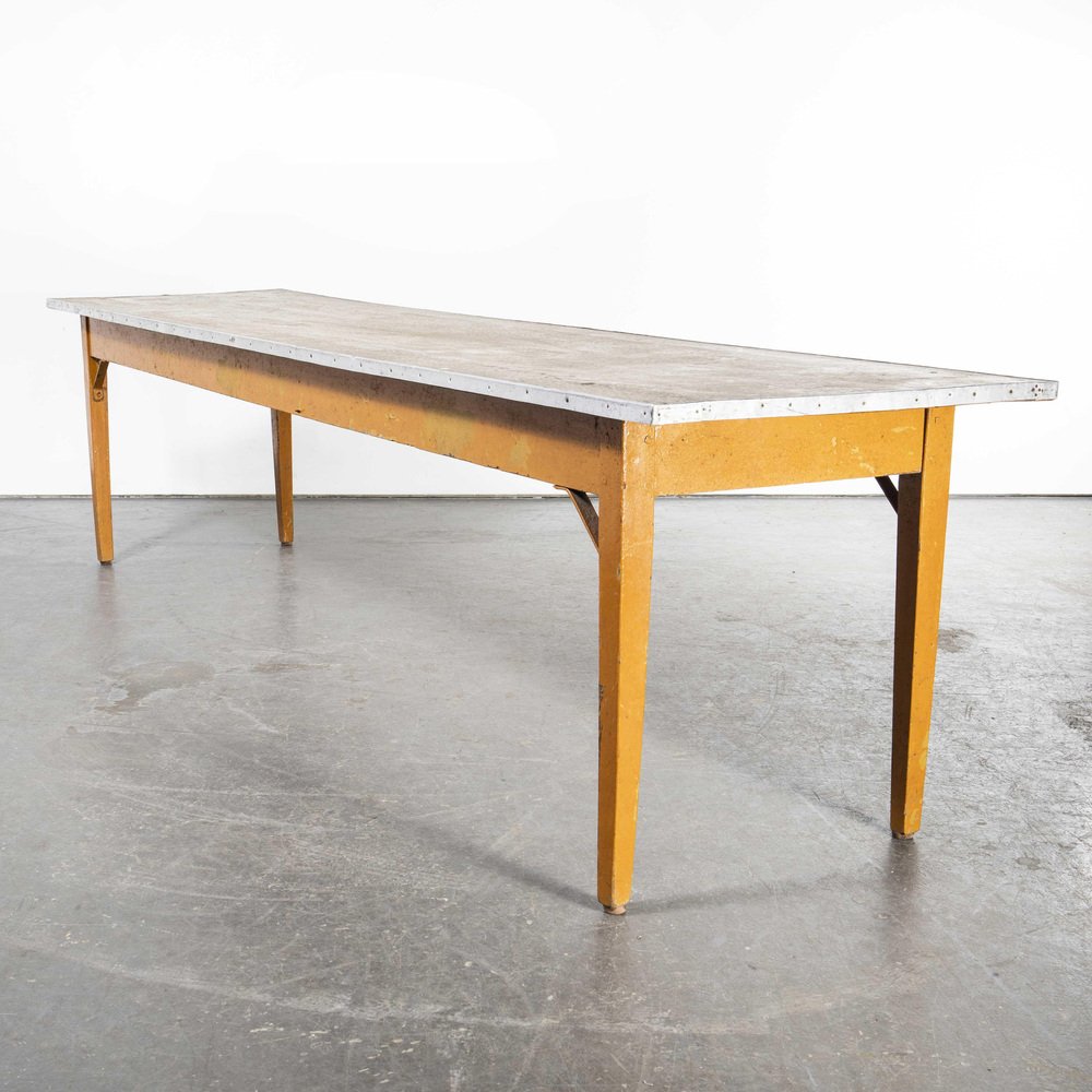 French Kitchen Rectangular Dining Table with Linoleum Top, 1950s for ...