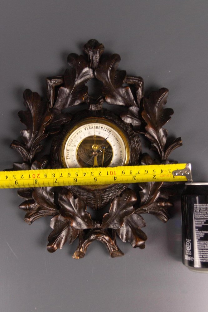 German Black Forest Barometer with Hand Carved Oak Leaves and Acorns ...