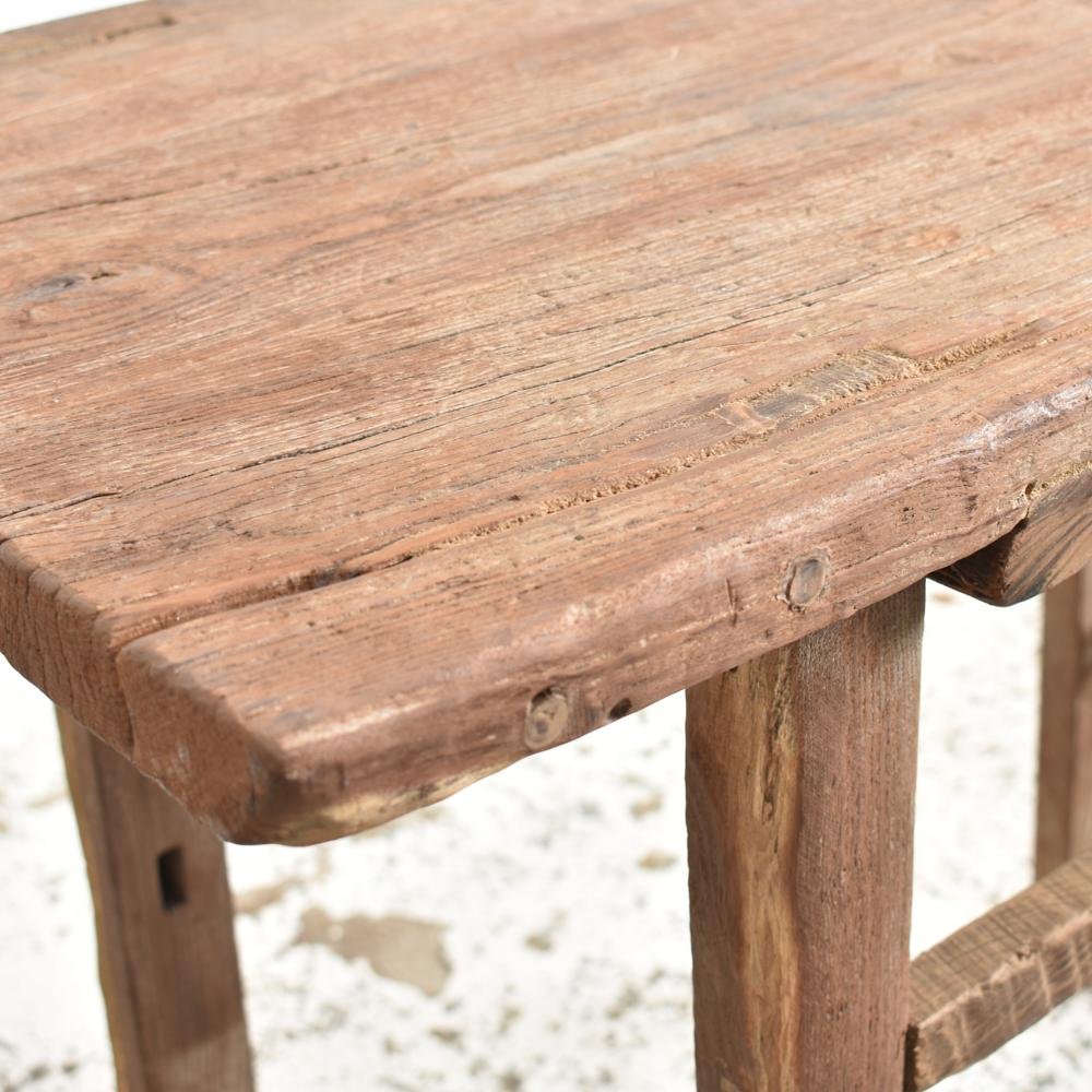 Antique Rustic Elm Console Table for sale at Pamono