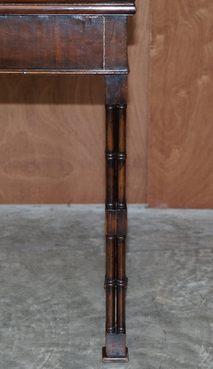 Antique Cluster Column Leg Fold Over Card Table by Thomas Chippendale ...