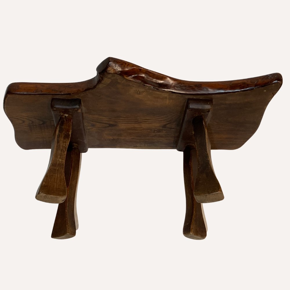 Brutalist Dutch Wabi Sabi Organic Oak Tree Table, 1960s for sale at Pamono