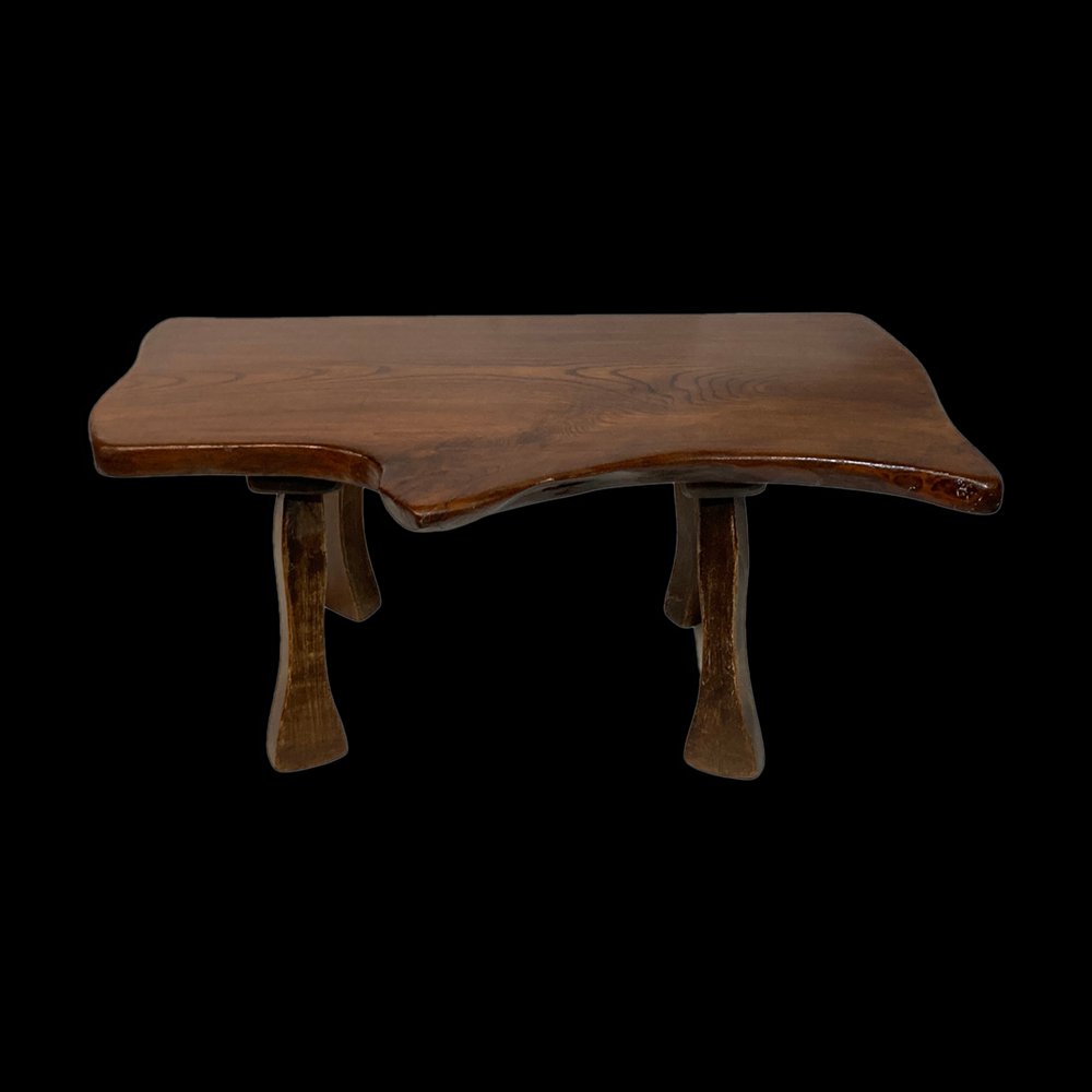 Brutalist Dutch Wabi Sabi Organic Oak Tree Table, 1960s for sale at Pamono