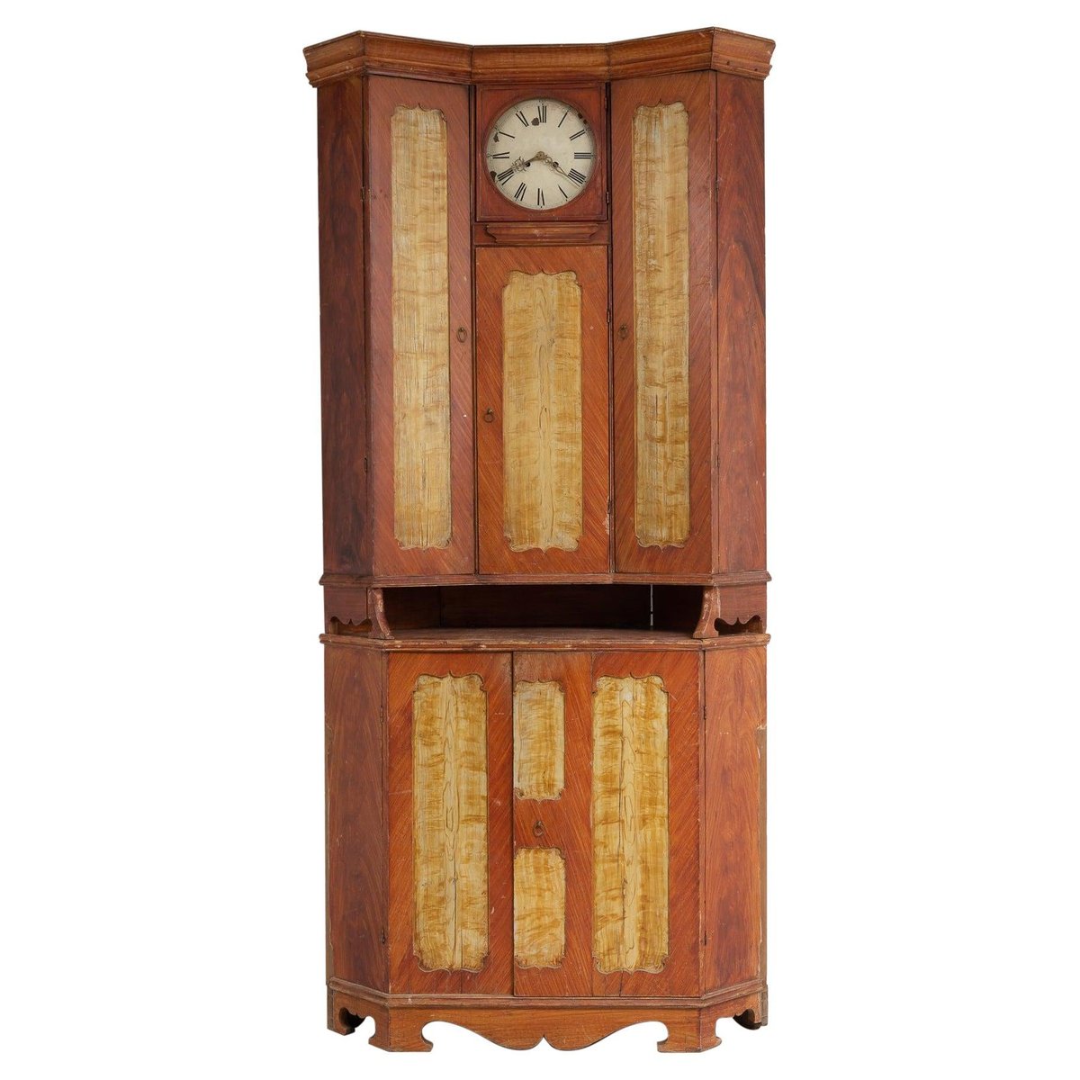 Early 19th Century Swedish Country Corner Clock Bureau Cabinet for sale ...