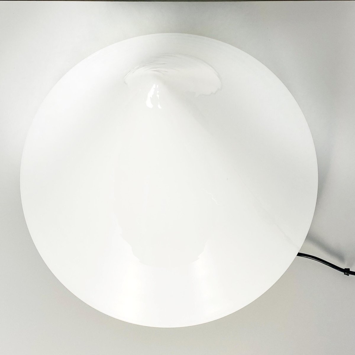 Mid-Century Modern Italian Conical Table Lamp with Double Opal Glass ...