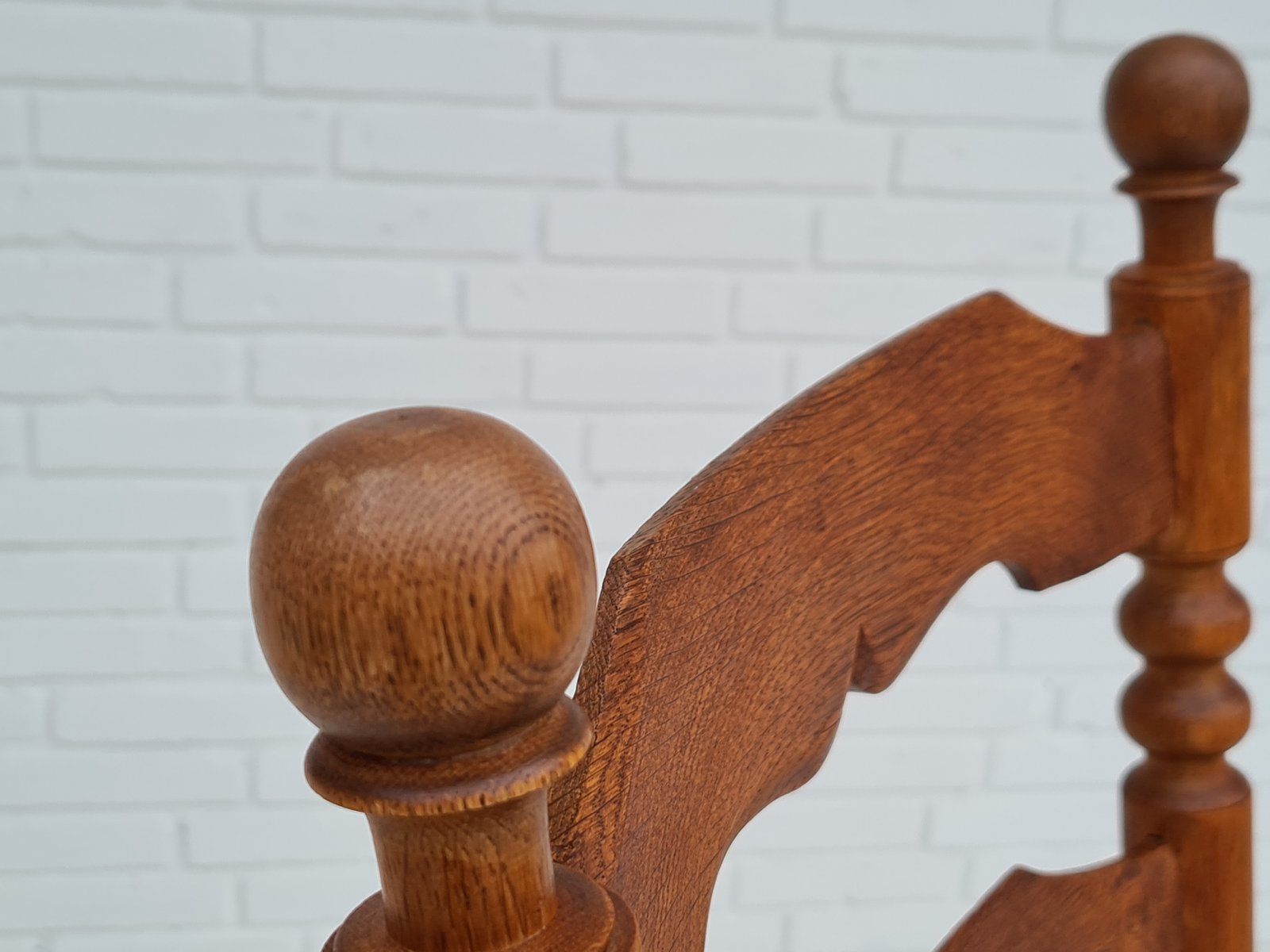 Danish Rocking Chair in Oak & Natural Fiber, 1960s for sale at Pamono