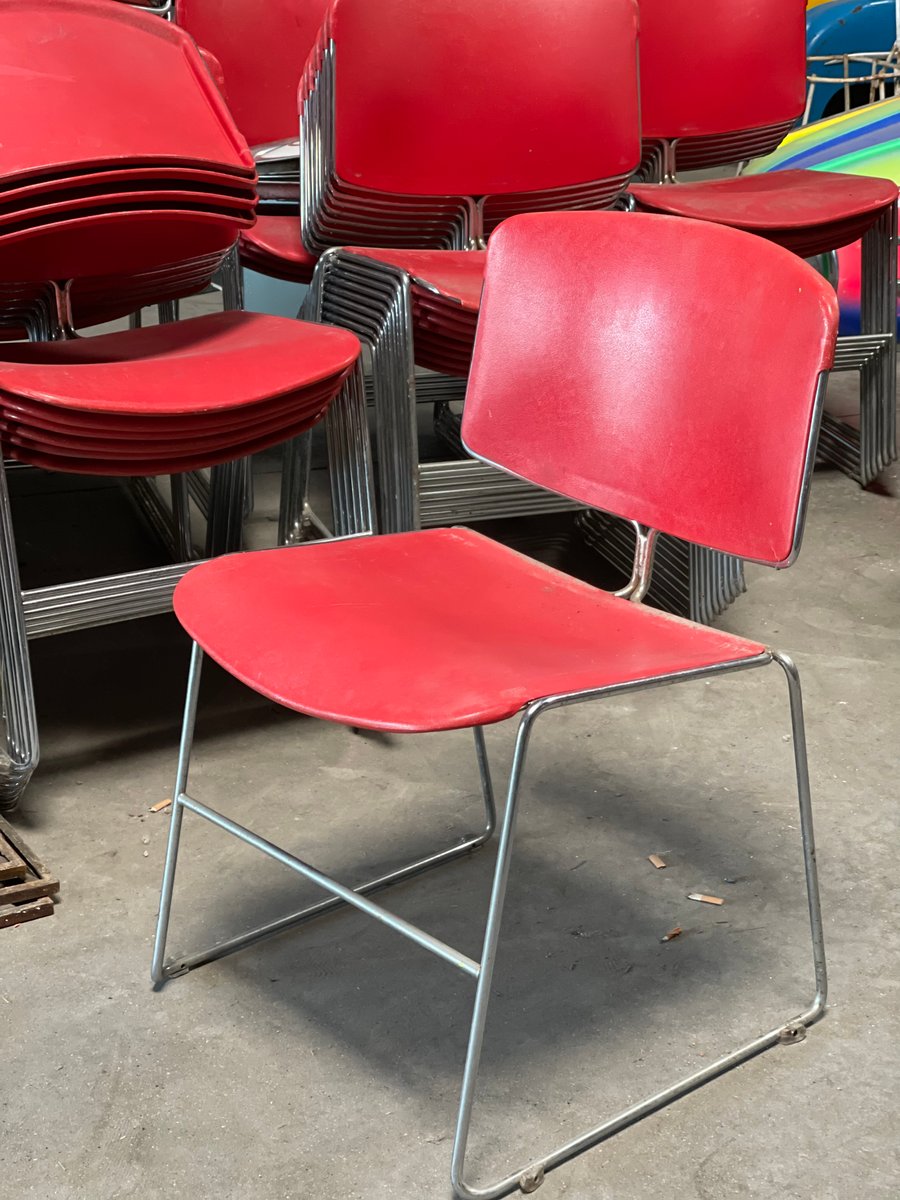 Stackable Chairs by Max Stacker for Steelcase, 1970, Set of 12 for sale ...