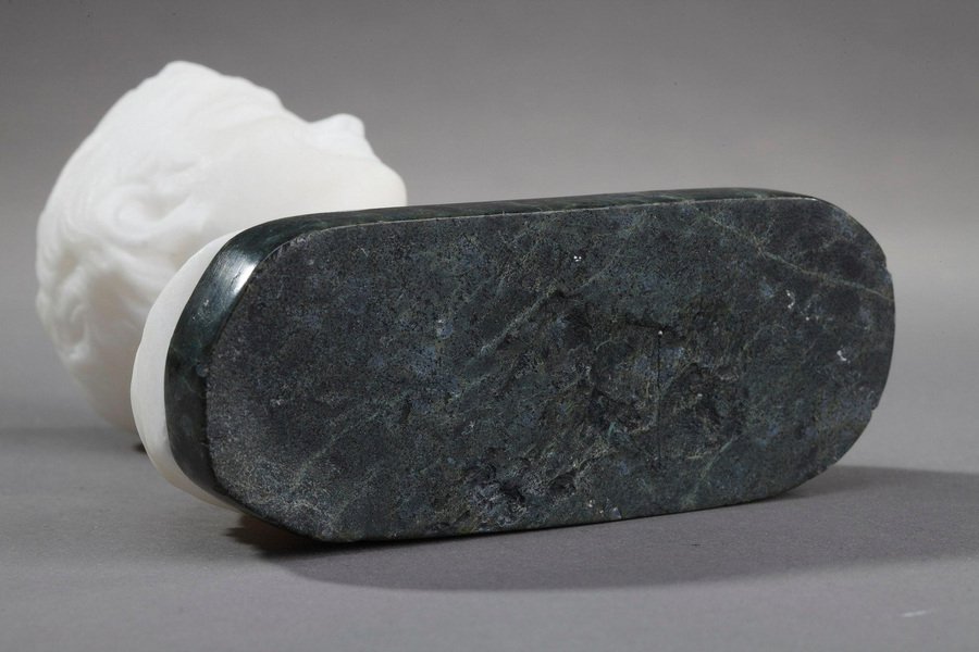 Small Alabaster Bust of Young Boy for sale at Pamono