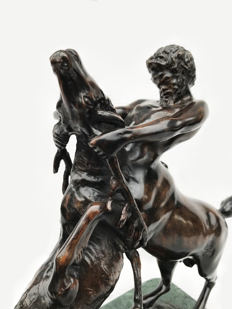 Bronze Centaur Fighting with Moose, 20th-Century for sale at Pamono