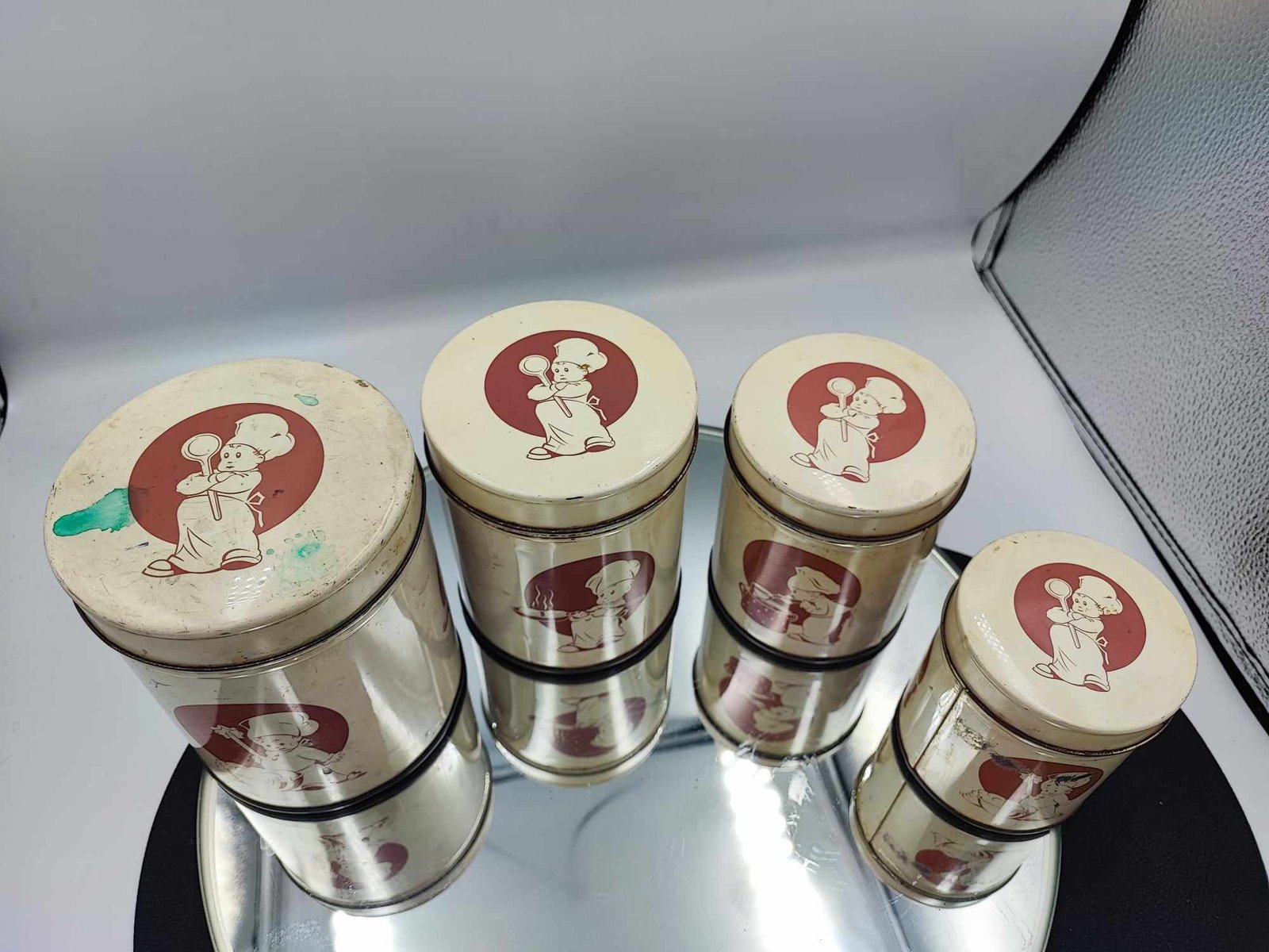 Art Deco Spice Containers, Set of 4 for sale at Pamono