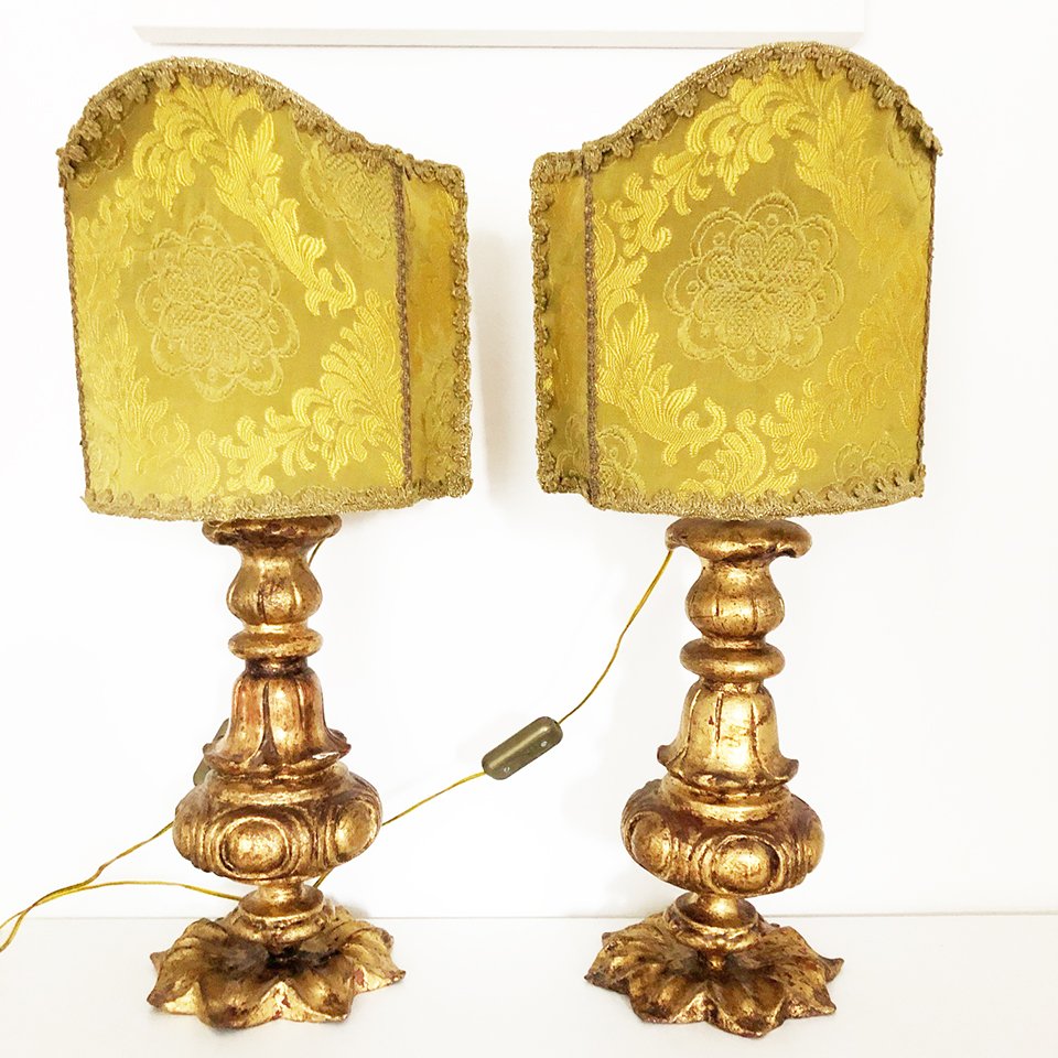 Baroque Table Lamps, 1900s, Set of 2 for sale at Pamono