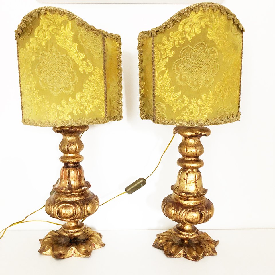 Baroque Table Lamps, 1900s, Set of 2 for sale at Pamono