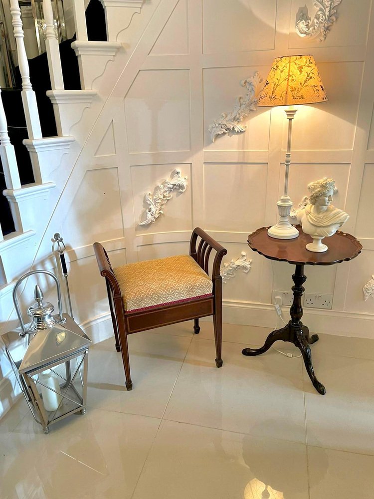 Antique Mahogany Freestanding Side Table for sale at Pamono