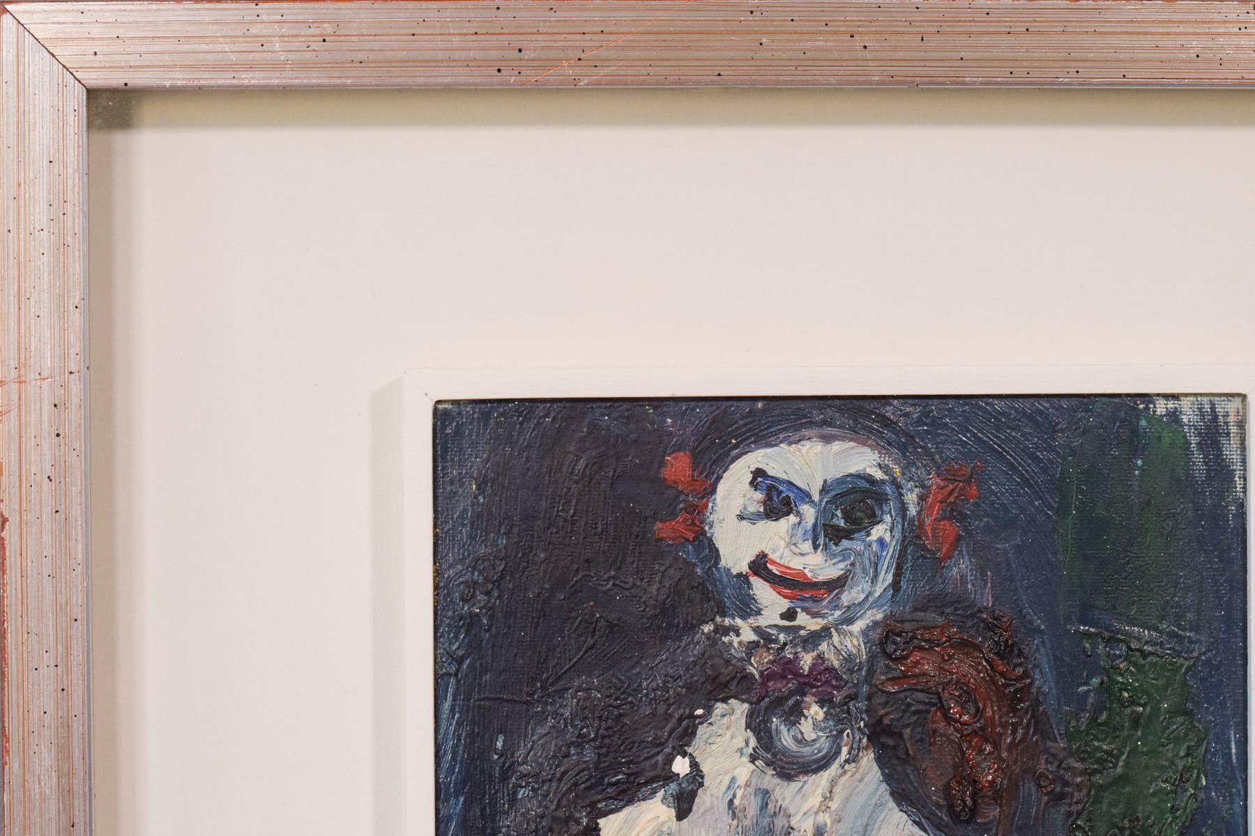 Expressionist Painting of a Clown, Mid 20th-Century, Oil on Canvas ...