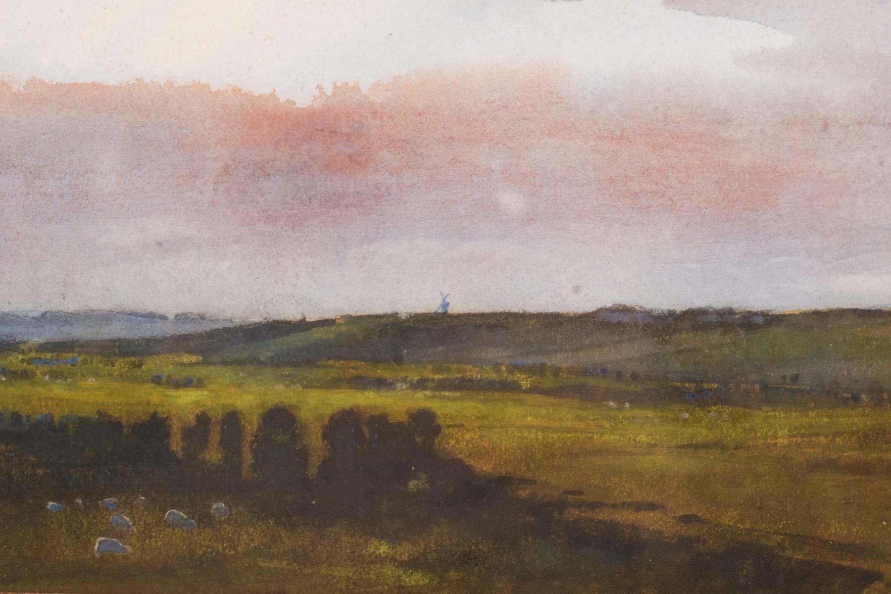 Anonymous, Pre-Raphaelite Landscape, 1890s, Watercolor, Framed for sale ...