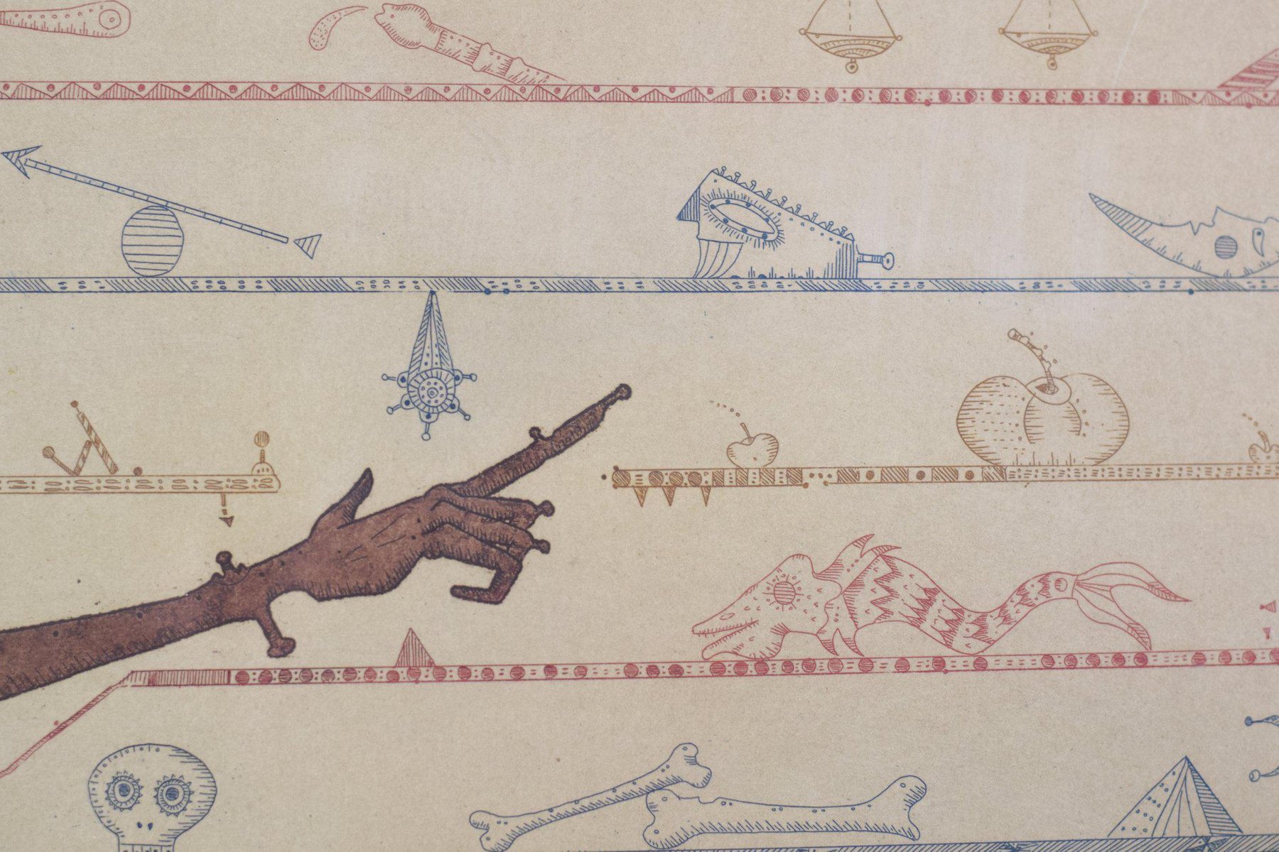 Mythological Elf with Lantern, 1975, Etching on Paper for sale at Pamono