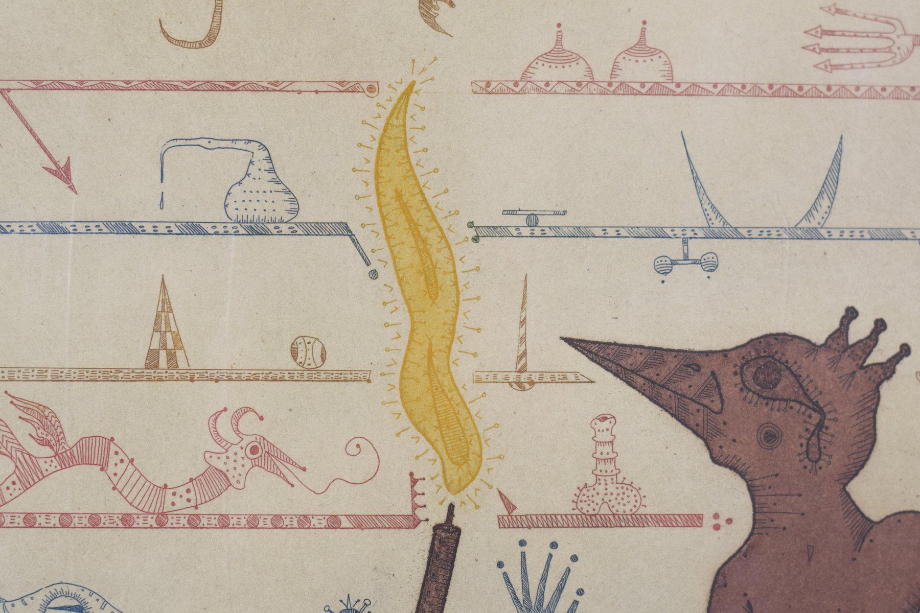 Mythological Elf with Lantern, 1975, Etching on Paper for sale at Pamono