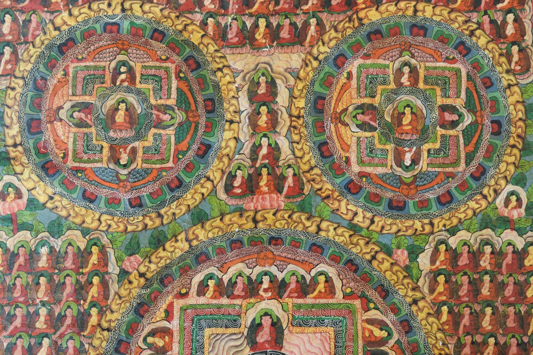 Hand-Painted Tibetan Scroll for sale at Pamono