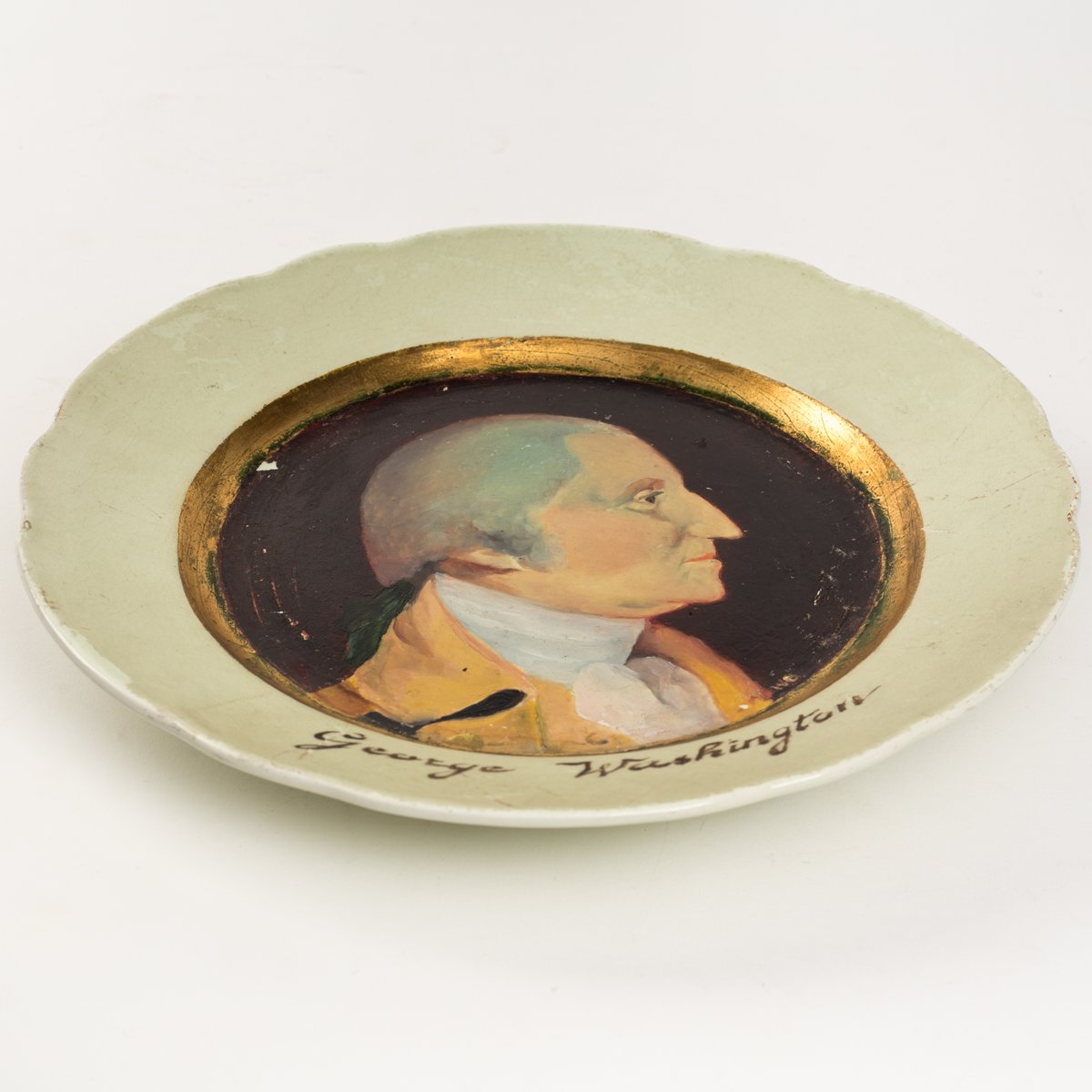 Miniature Portrait of George Washington in Faience for sale at Pamono