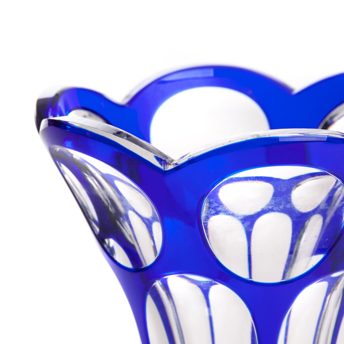 Cobalt-Colored Crystal Vase for sale at Pamono
