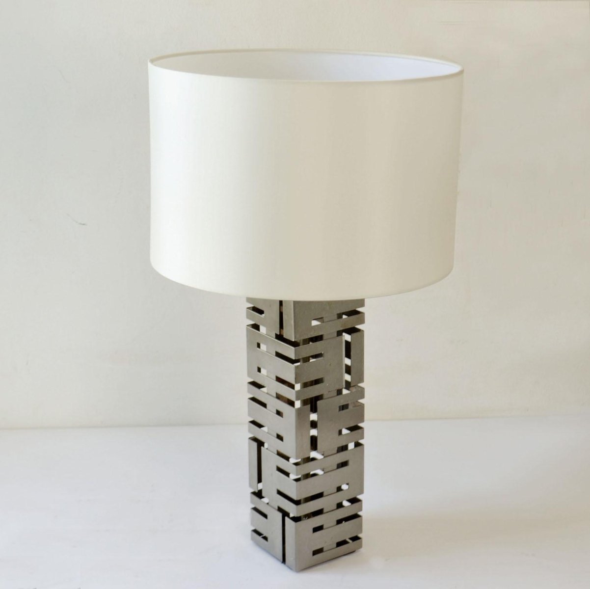 Square Stainless Steel Table Lamps by Laurel Company, Set of 2 for sale ...