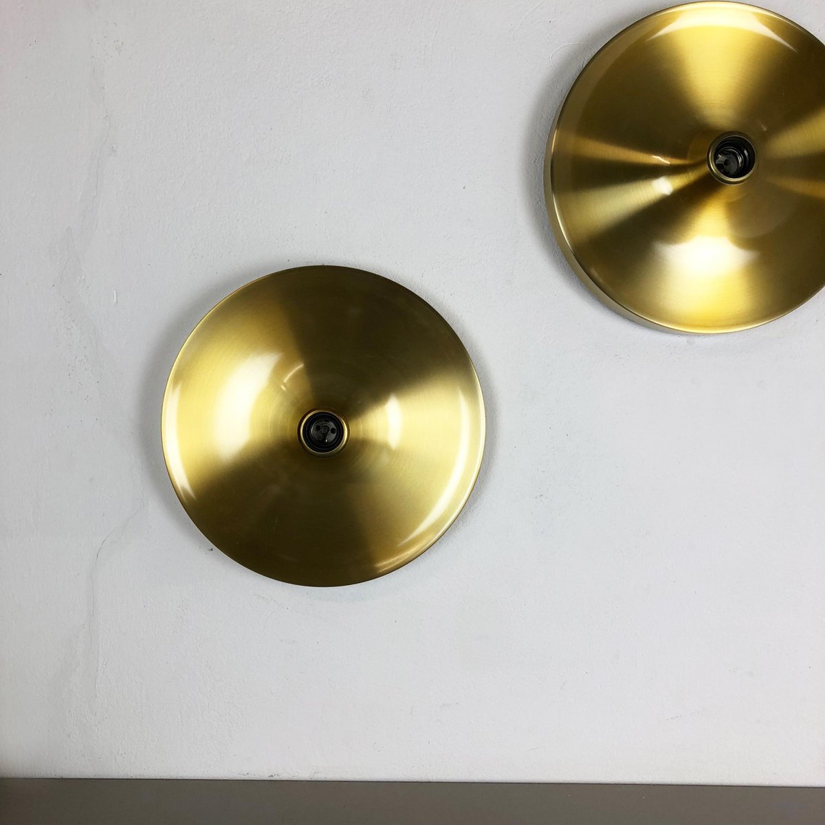 Gold Disc Wall Lights by Charlotte Perriand for Honsel, Germany, 1960s ...