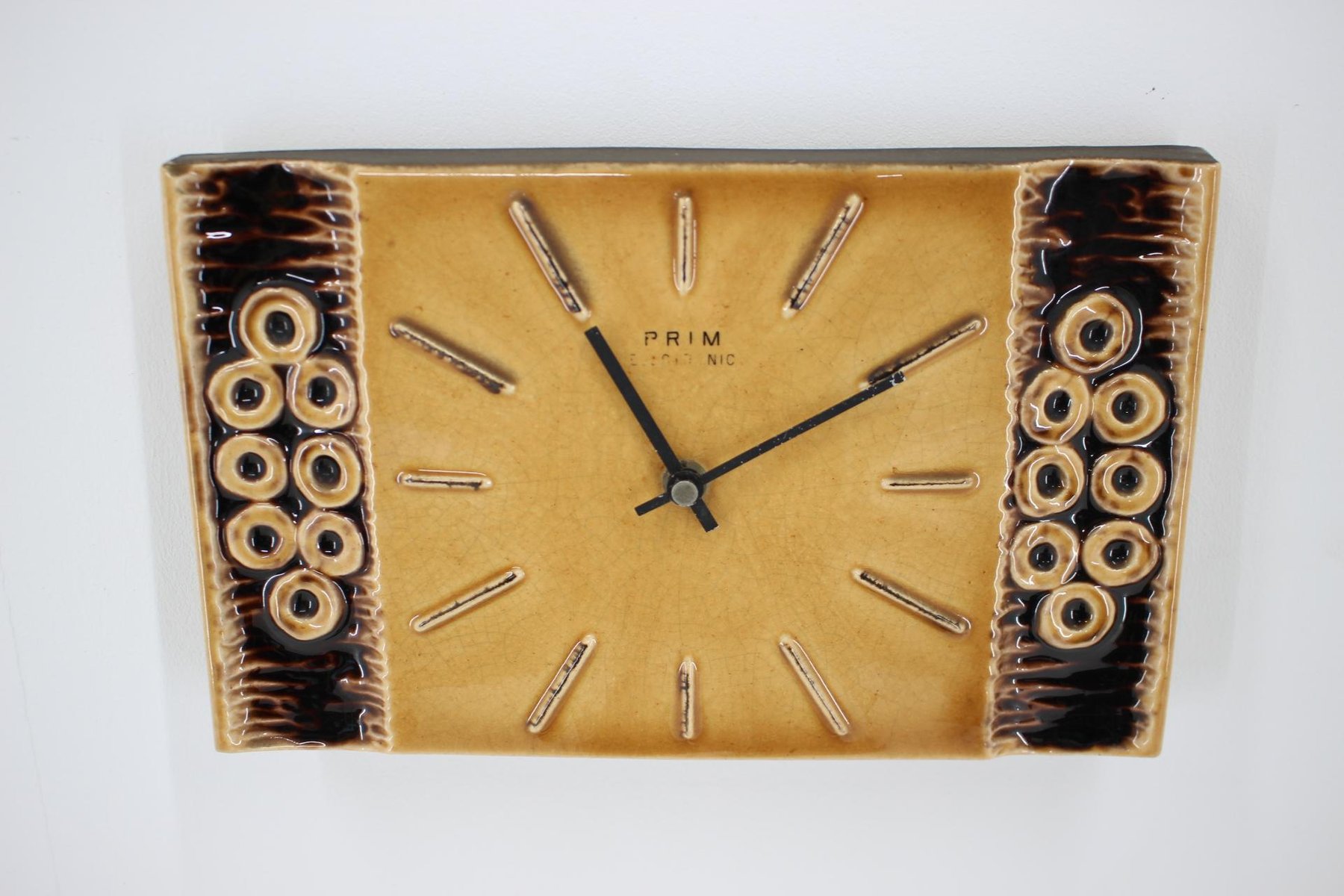 Mid-Century Ceramic Wall Clock by Prim, Czechoslovakia, 1960s for sale ...